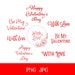 Happy Valentines Day Words, Valentine Clipart, Digital Valentine ...