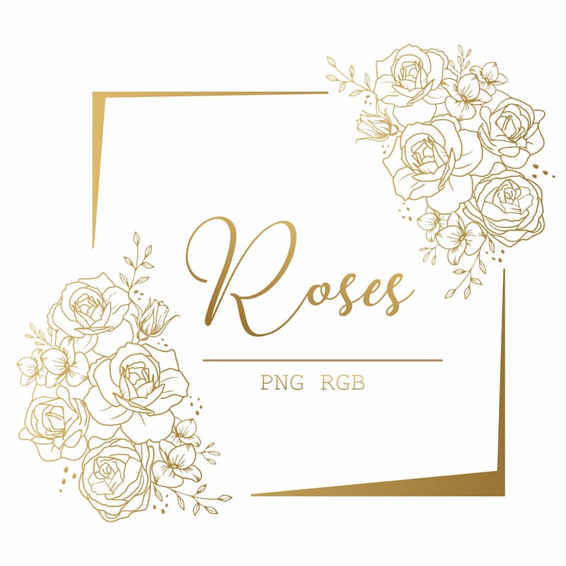 Rose Frame - Etsy