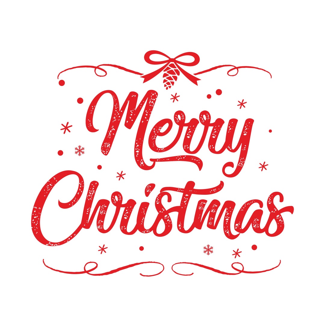 Merry Christmas PNG File, Merry Christmas Word Art EPS, Merry Christmas ...