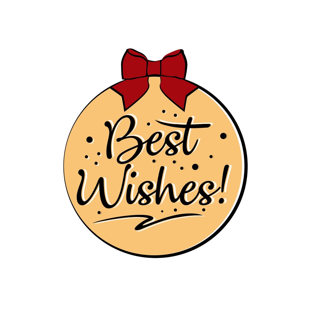 Best Wishes Word Art Best Wishes Text Illustration Merry - Etsy