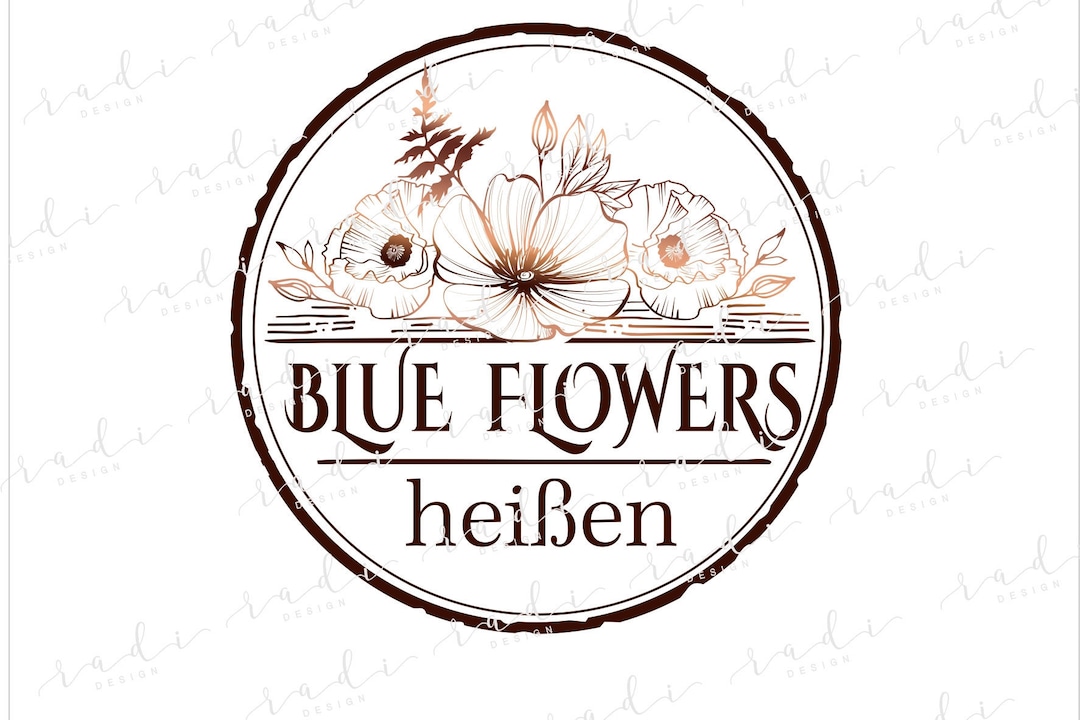 Rustic Flower Logo, Floral Farm Logo Design, Boutique Logo, Logo for ...