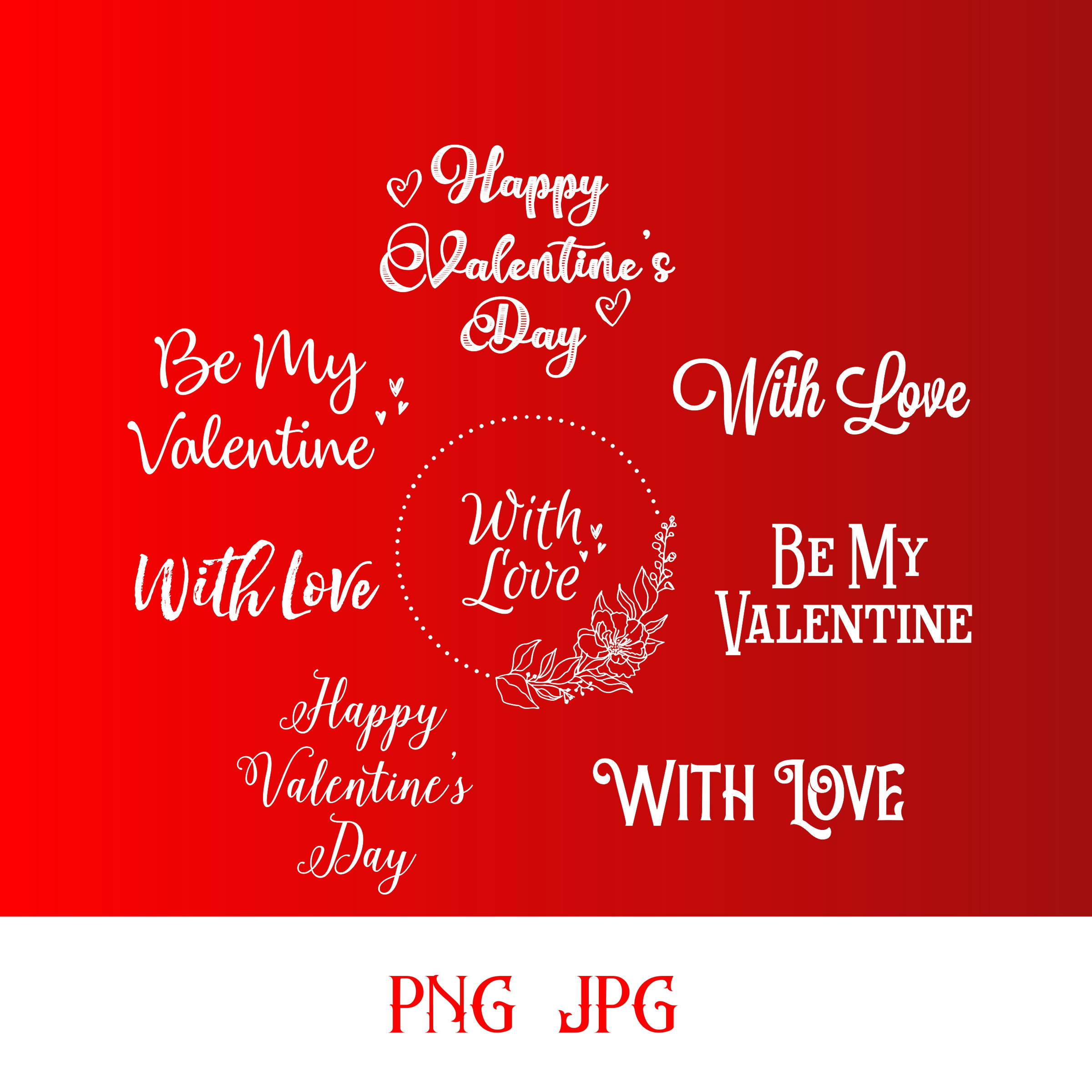 Valentines Word Overlays, Happy Valentine, Be My Valentine Word Art ...