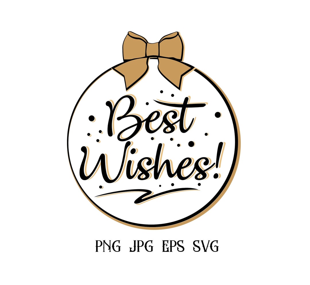 Best Wishes Word Art, Best Wishes Text, Illustration, Merry Christmas ...