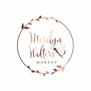 Makeup Logo Rose Gold Makeup Logo Business Logo Cosmetic - Etsy