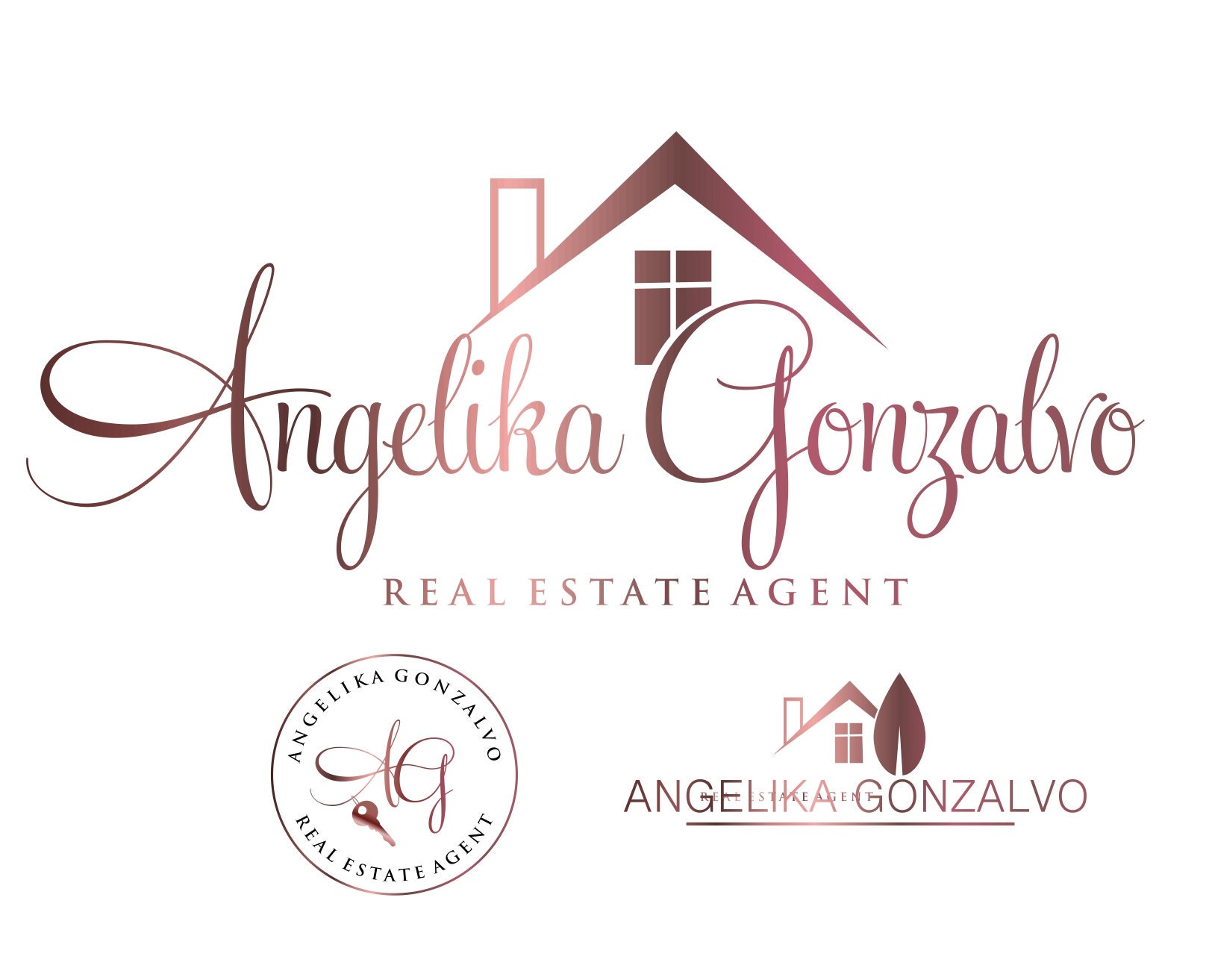 Real Estate Agent Logo Realtor Logo Home for Sale Circle - Etsy