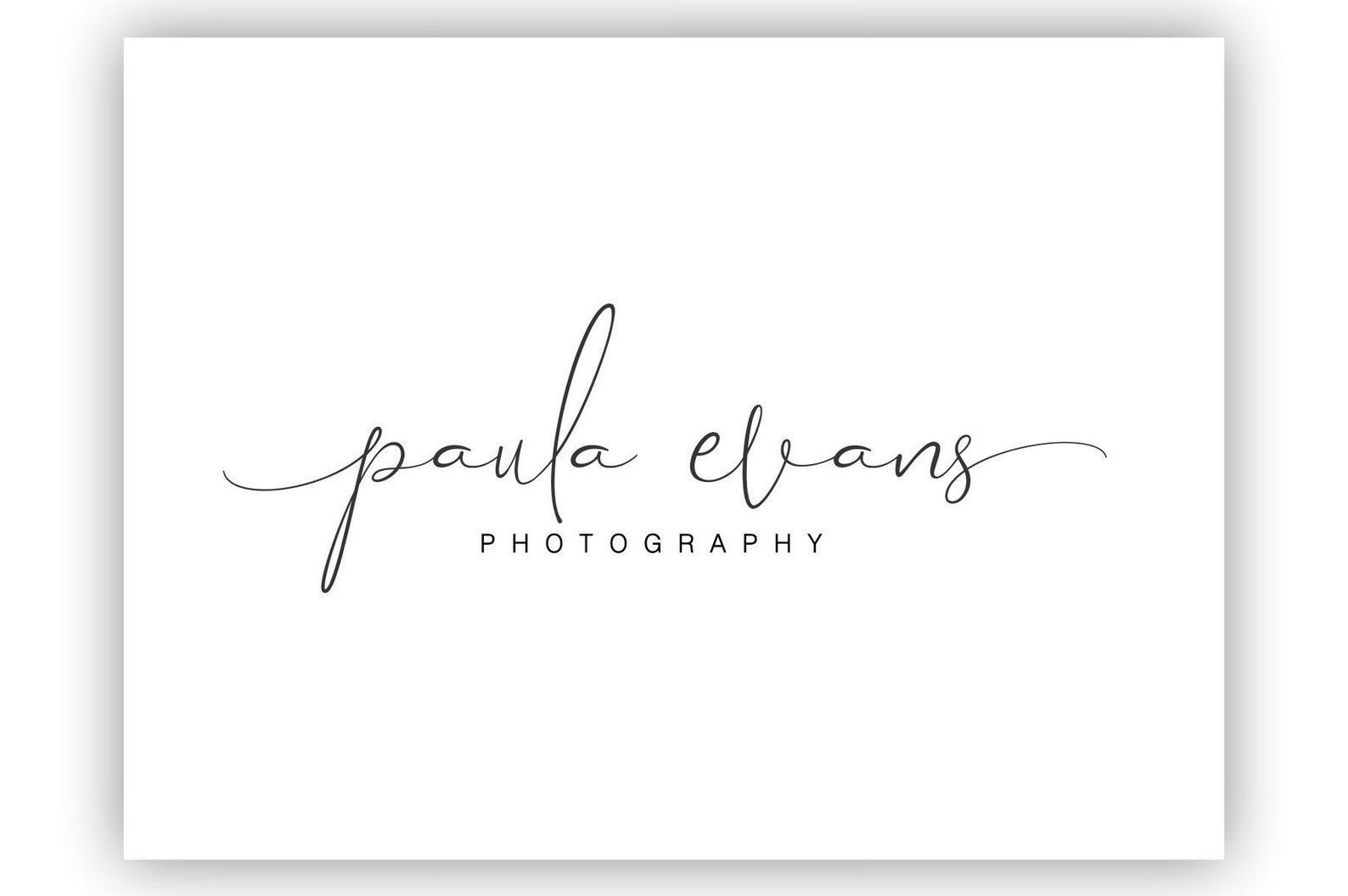 Text only logo Modern Logo Calligraphy Logo Watermark Logo | Etsy