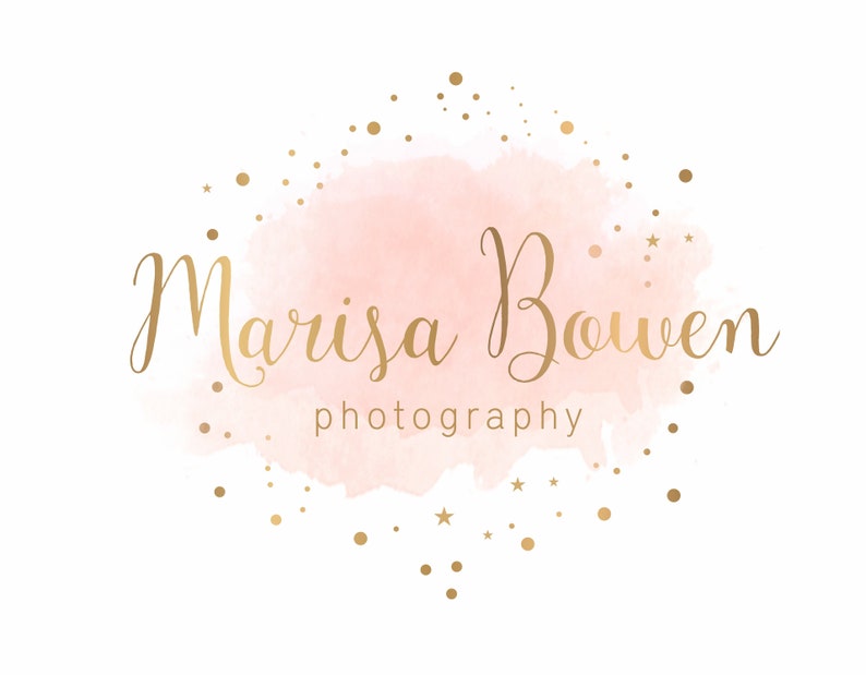 Pink Watercolor Logo Beauty Logo Makeup Logo Watercolor | Etsy