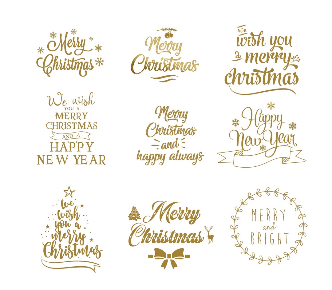 Christmas Overlays, Merry Christmas Word Art, Overlays for ...