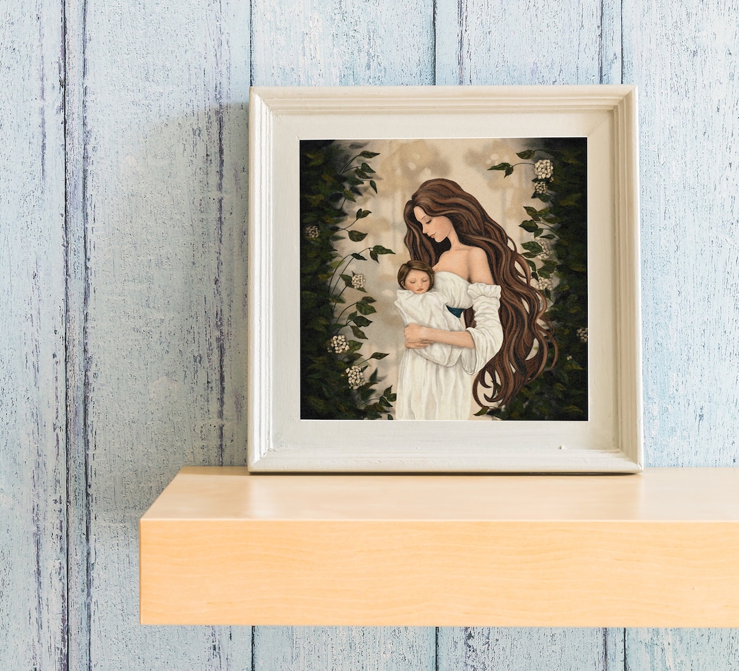 Motherhood Fine Art Print Watercolor Painting Woman - Etsy