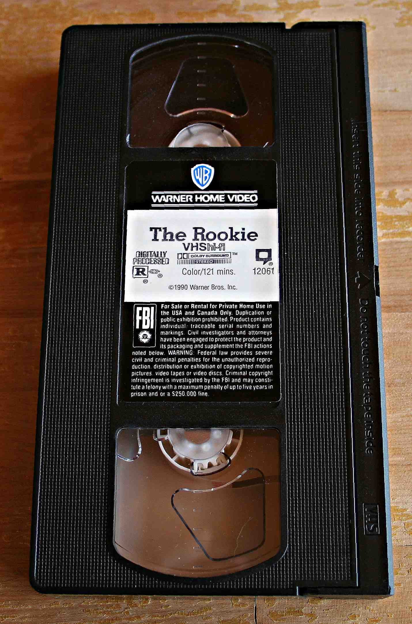 The Rookie, 1990 (vhs)--clint Eastwood, Charlie Sheen, Sonja Braga ...