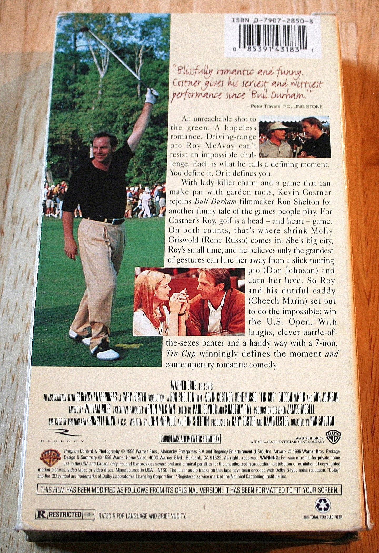 Tin Cup--kevin Costner, Rene Russo, Cheech Marin, Don Johnson--ron ...