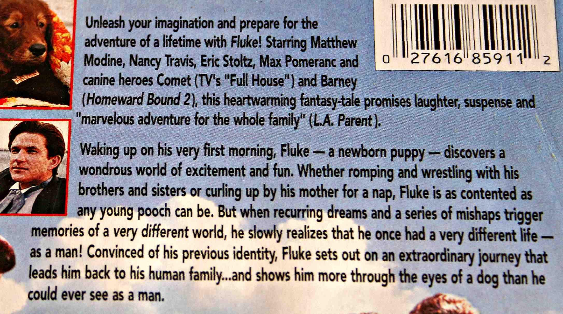 Fluke, 1995 (dvd)--eric Stoltz, Matthew Modine, Samuel L. Jackson ...