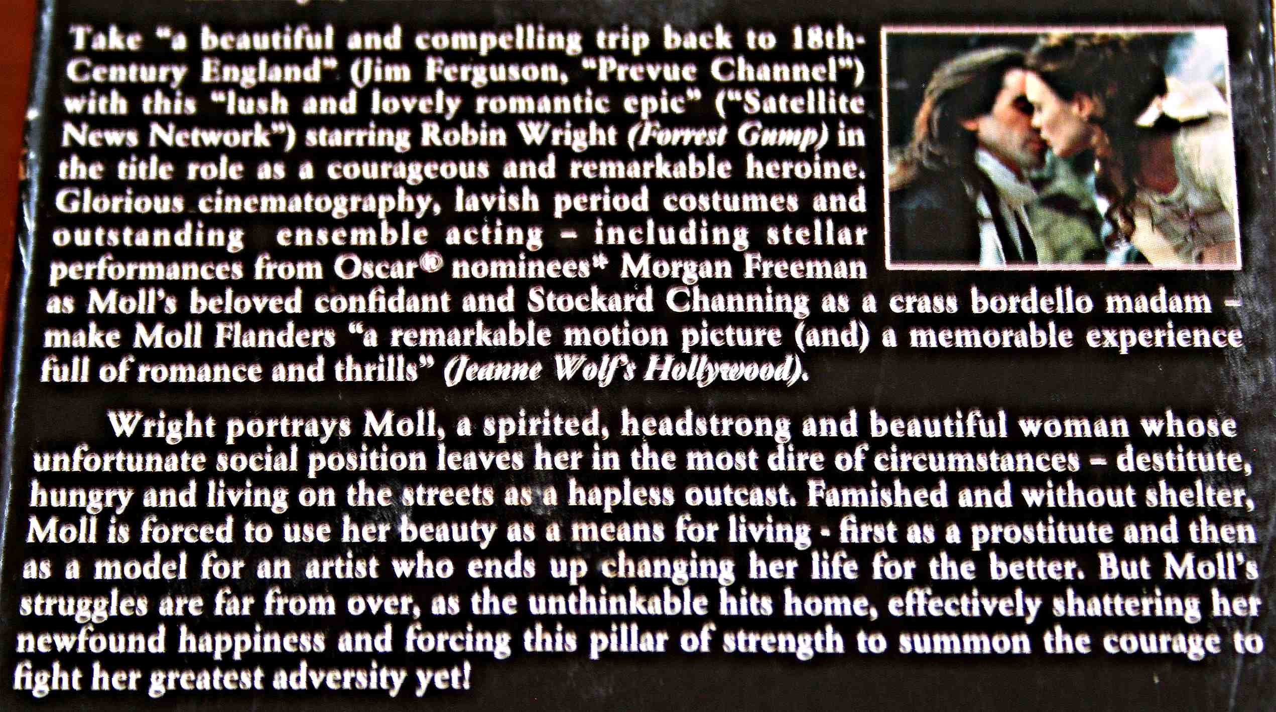 Moll Flanders, 1996 (vhs)--robin Wright, Morgan Freeman, Stockard ...