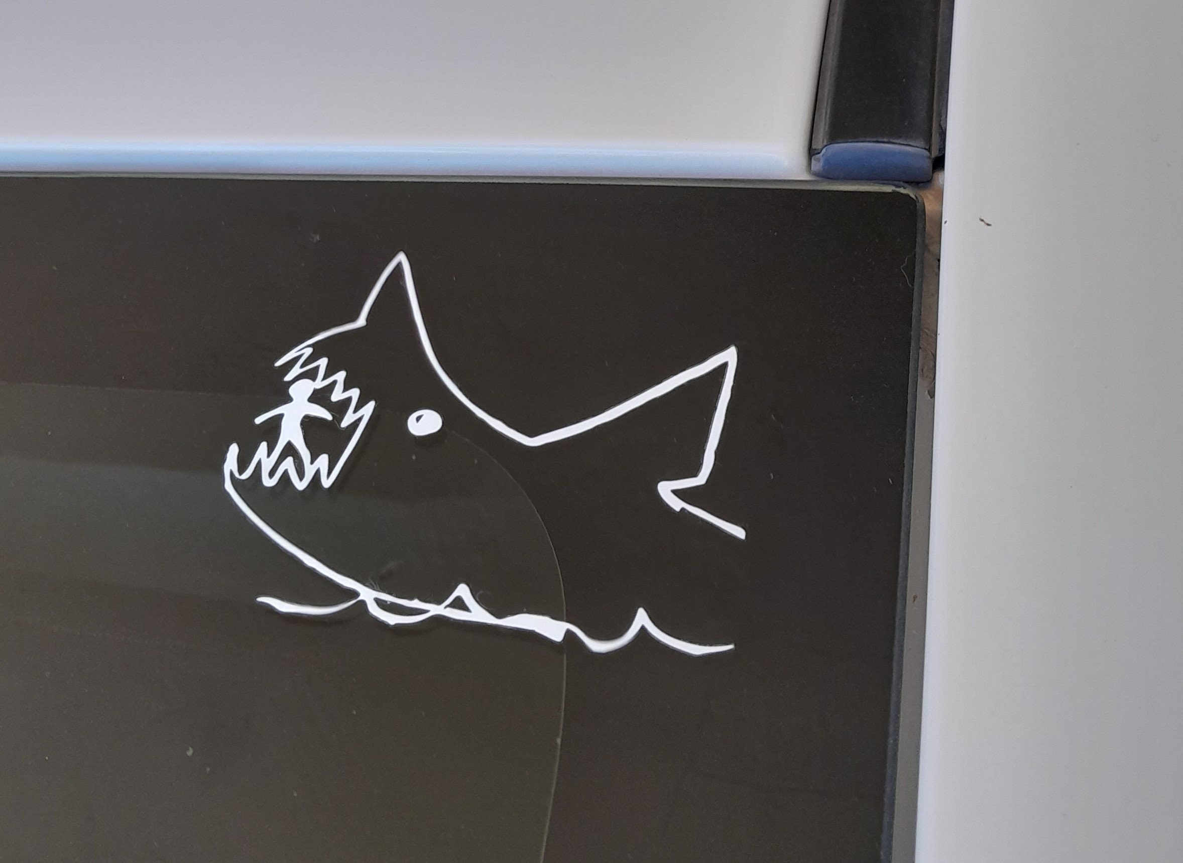 Jaws Chalkboard Drawing - 4inch Wide Window Sticker/ Transfer - Etsy