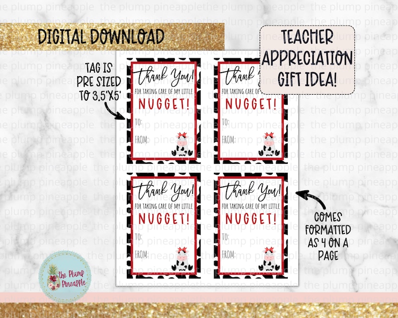Teacher Appreciation Gift Idea Thank You for Taking Care of My Little ...