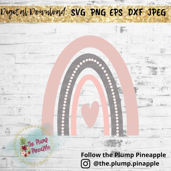 Blush Rainbow Svg Boho Rainbow Svg First Birthday Svg Over the - Etsy