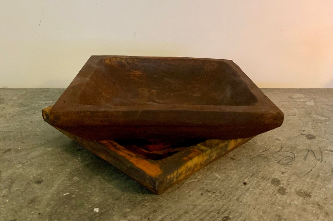 Wooden Rusty Metal Bowl - Rusted Rustic Deco Rust - Etsy