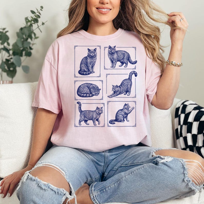 British Shorthair Cat T-shirt, Cat Lover Tee, Cat Mom Gift, Pet Lover ...