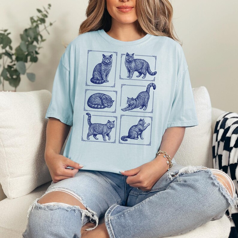 British Shorthair Cat T-shirt, Cat Lover Tee, Cat Mom Gift, Pet Lover ...