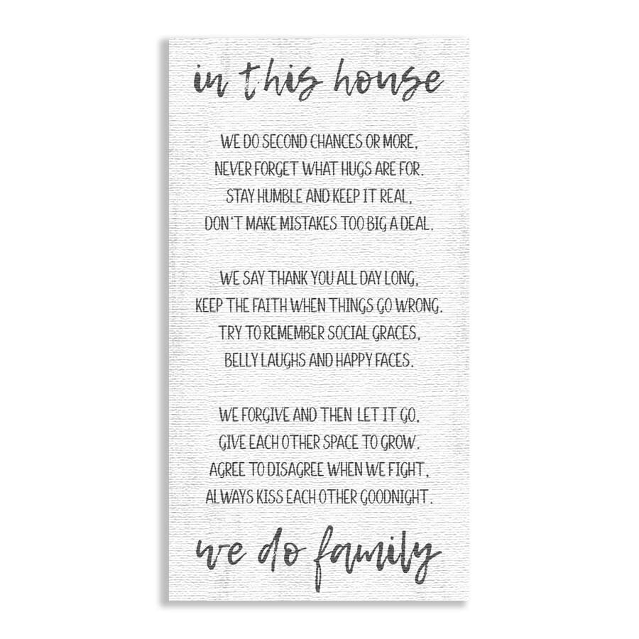 In This House We Do Second Chances, We Do Family, Always Kiss Goodnight ...