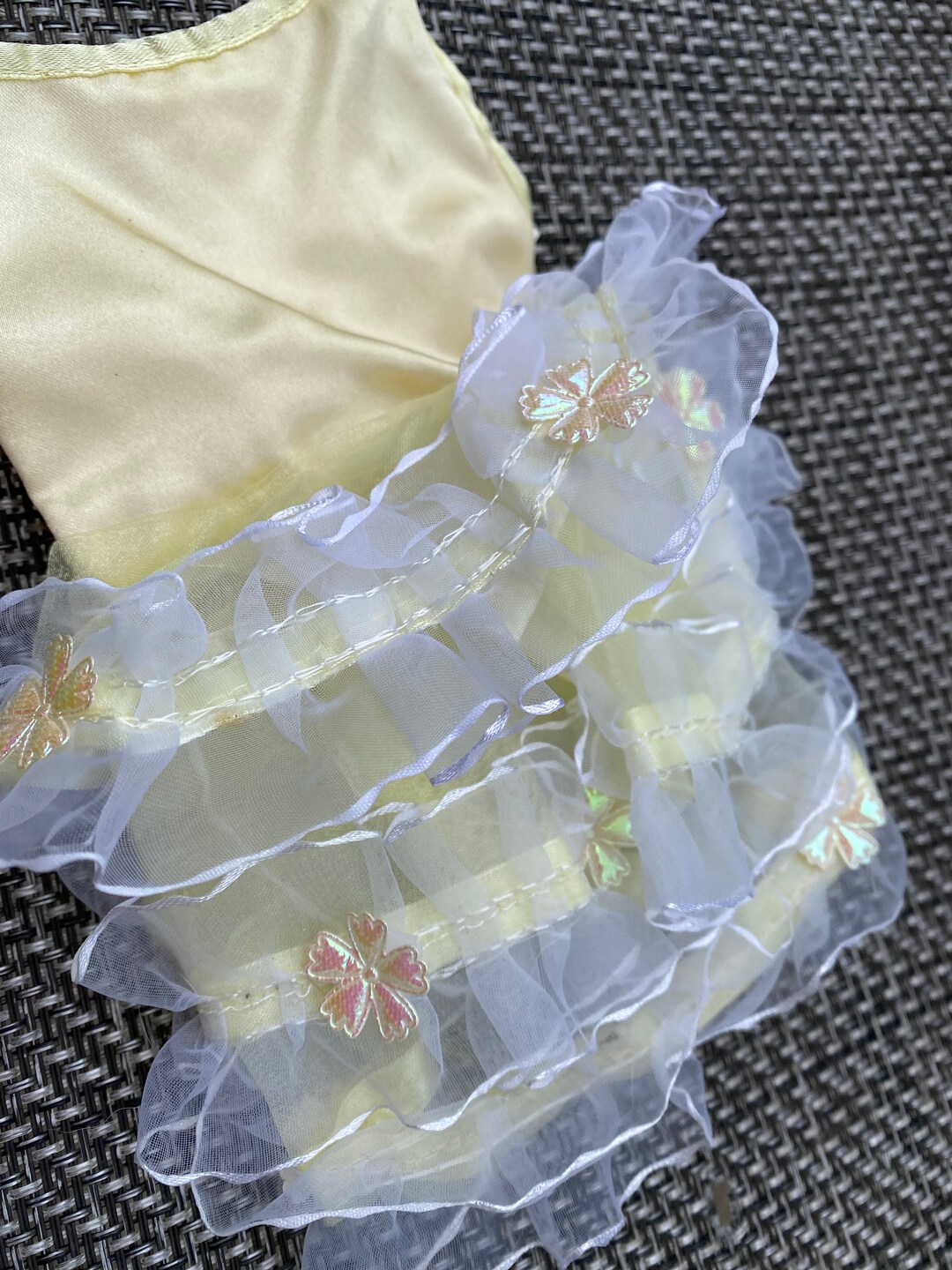Dog Puppy Pet Pastel Yellow Chiffon Ruffle Flower Party Dress~xs~new ...