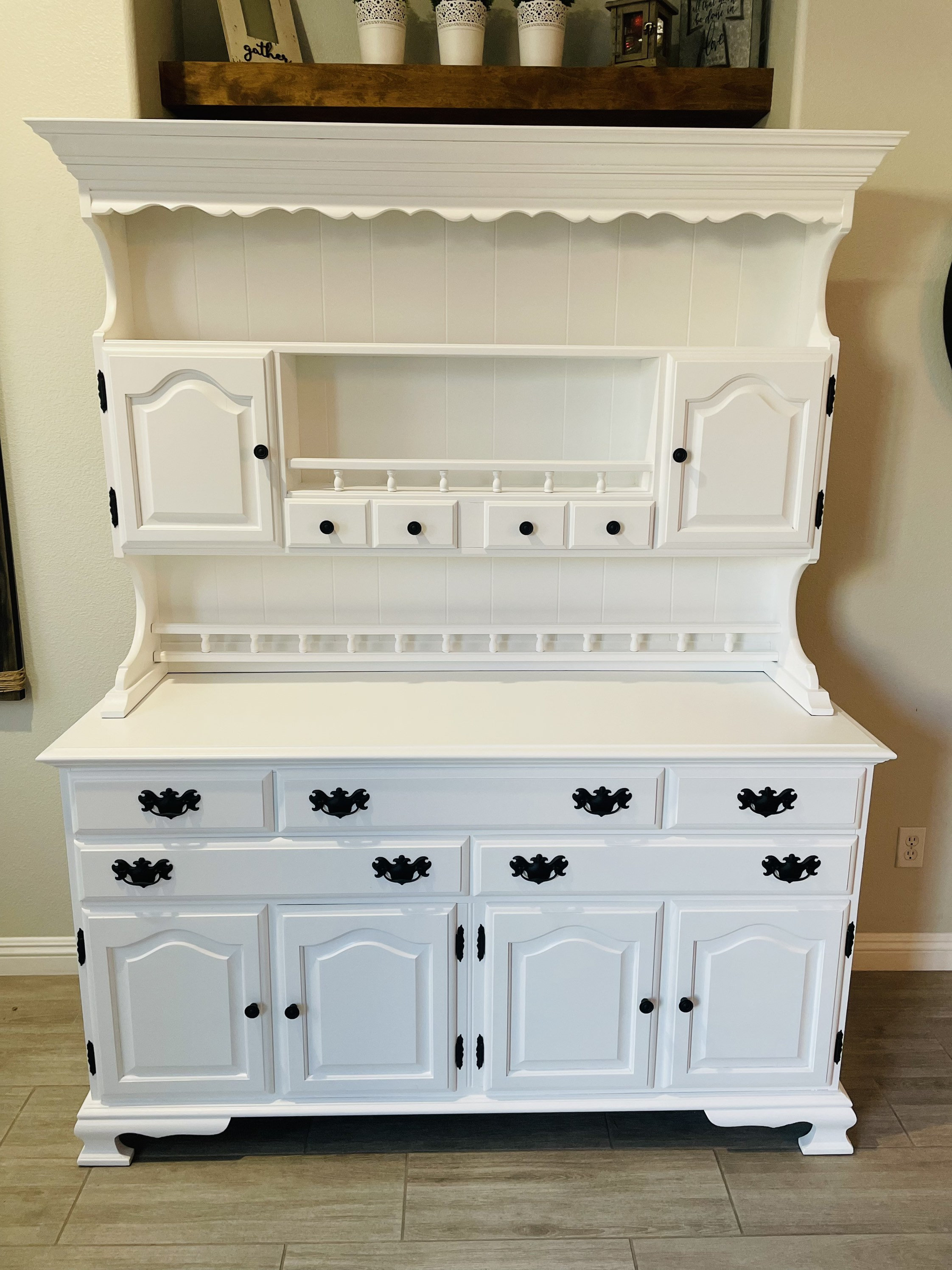 SOLD! Please Do Not Purchase Buffet and Hutch / China Cabinet / White ...
