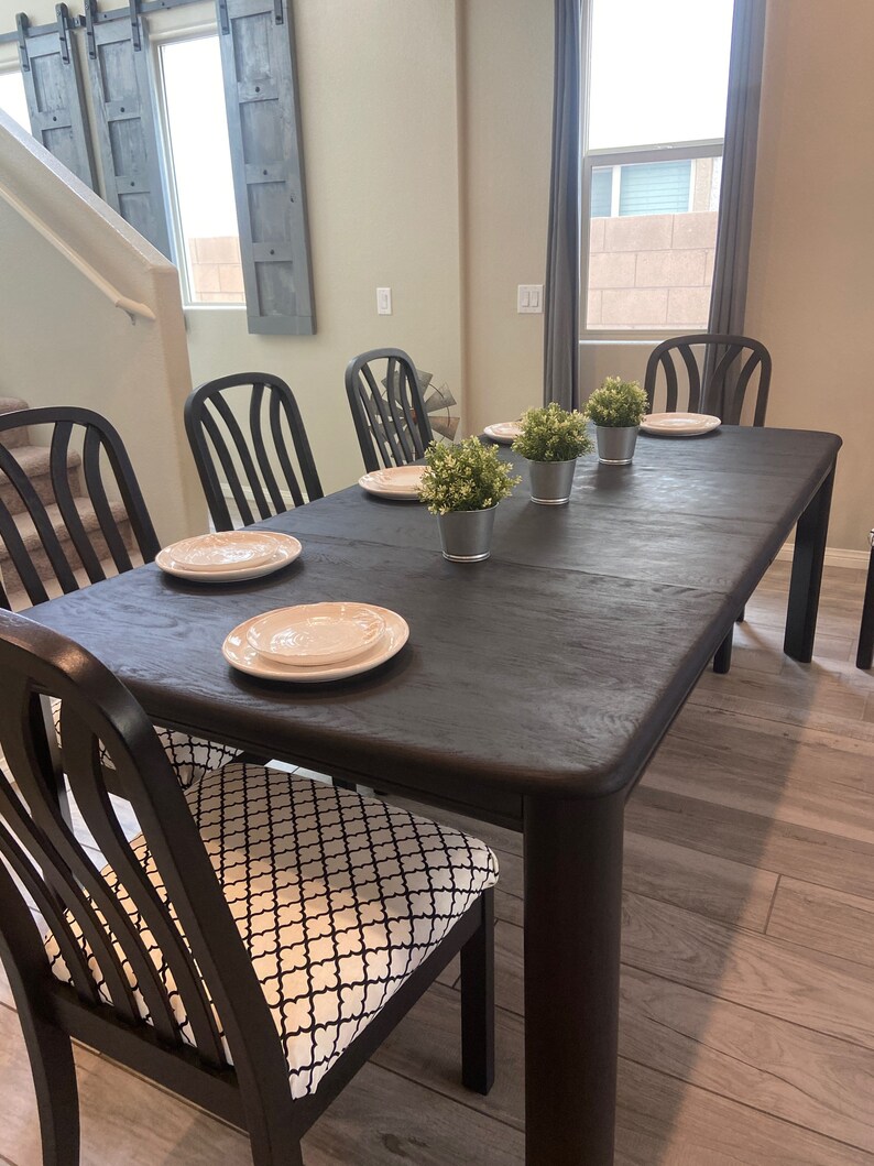 SOLD Work Example Beautiful Refinished Dining Table and - Etsy