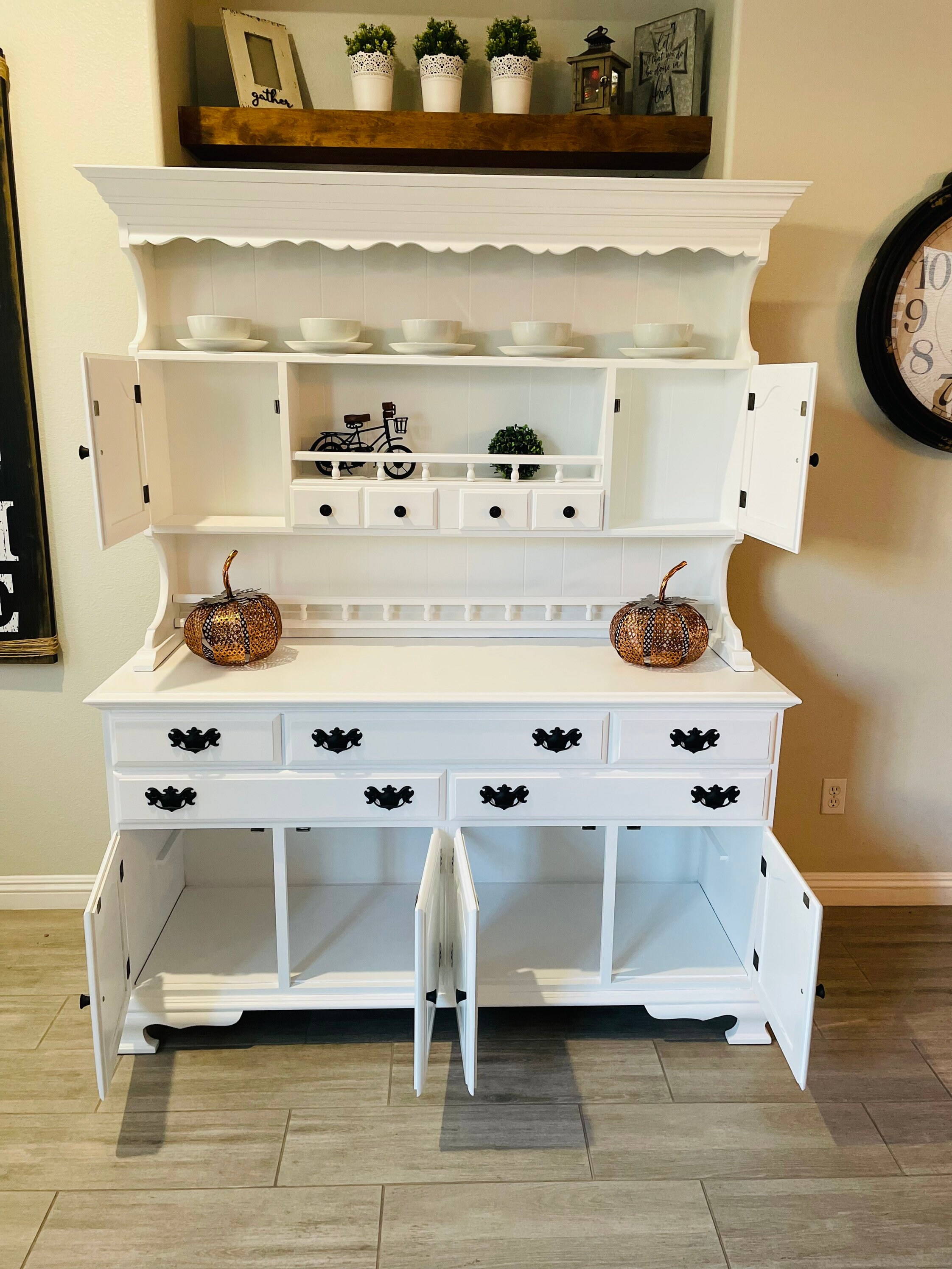SOLD! Please Do Not Purchase Buffet and Hutch / China Cabinet / White ...
