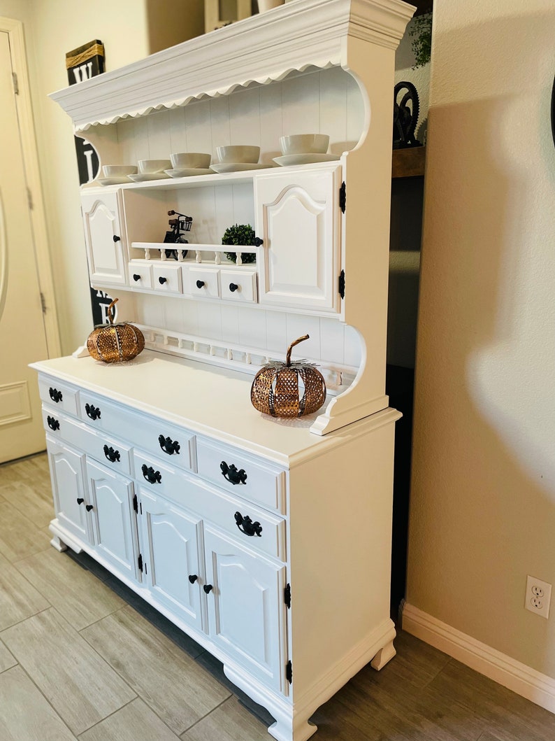 SOLD Please Do Not Purchase Buffet and Hutch / China Cabinet / White ...