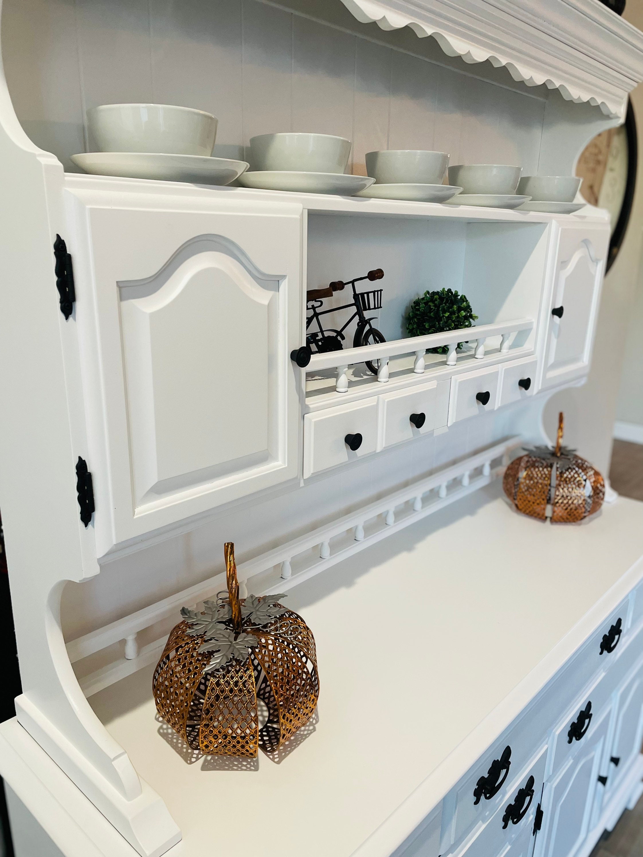 SOLD! Please Do Not Purchase Buffet and Hutch / China Cabinet / White ...