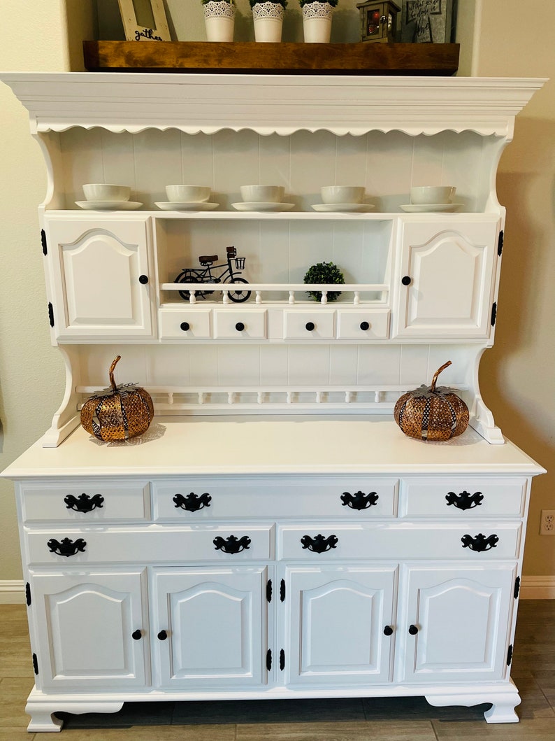 SOLD! Please Do Not Purchase Buffet and Hutch / China Cabinet / White ...