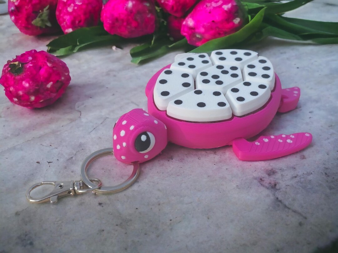 Fruit Turtle Fidget Keychains – 8 Cute Designs With Tactile Buttons ...