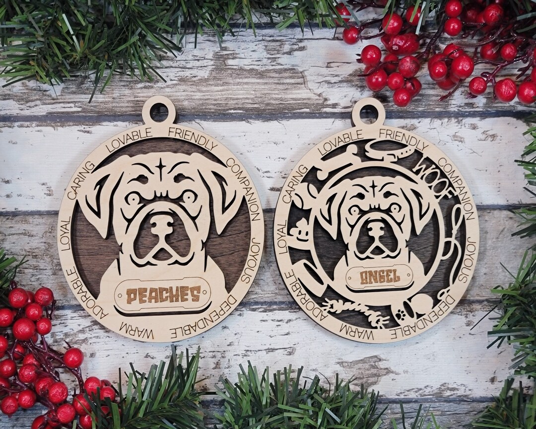 Puggle Custom Dog Breed Christmas Ornament - Adorable Dogs Collection ...