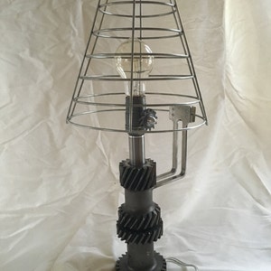 Handcrafted Repurposed Industrial Gear Lamp - Etsy