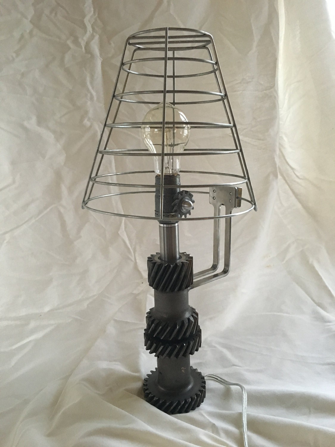 Handcrafted Repurposed Industrial Gear Lamp - Etsy