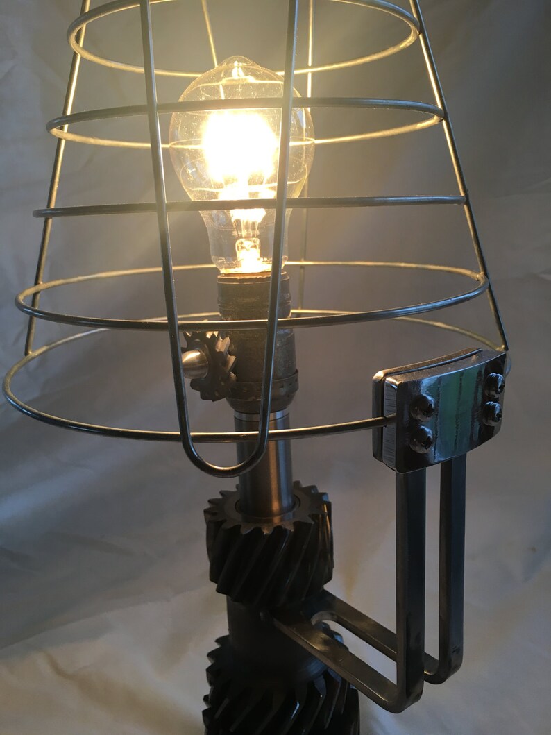 Handcrafted Repurposed Industrial Gear Lamp - Etsy