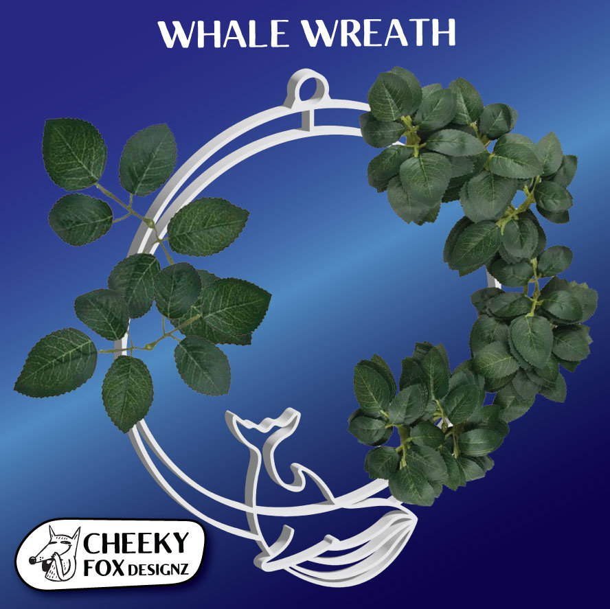 Whale Wreath 3D Stl Files Stl File for 3D Printing, GX AND Svg Digital ...
