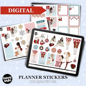 Digital Goodnotes Stickers, Cozy Christmas Planner Stickers, Instant ...
