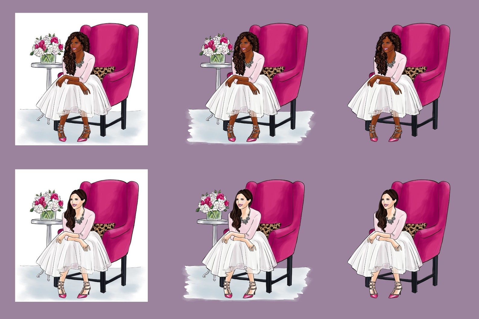 Girl Boss Illustration Clipart Bundle - Etsy