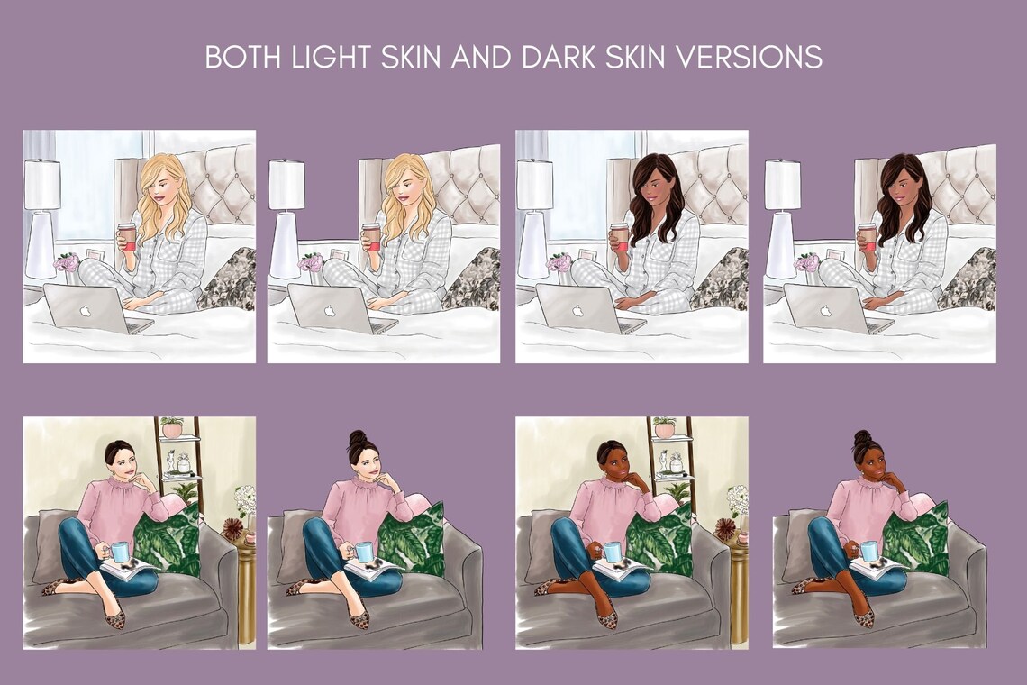 Girl Boss Illustration Clipart Bundle - Etsy