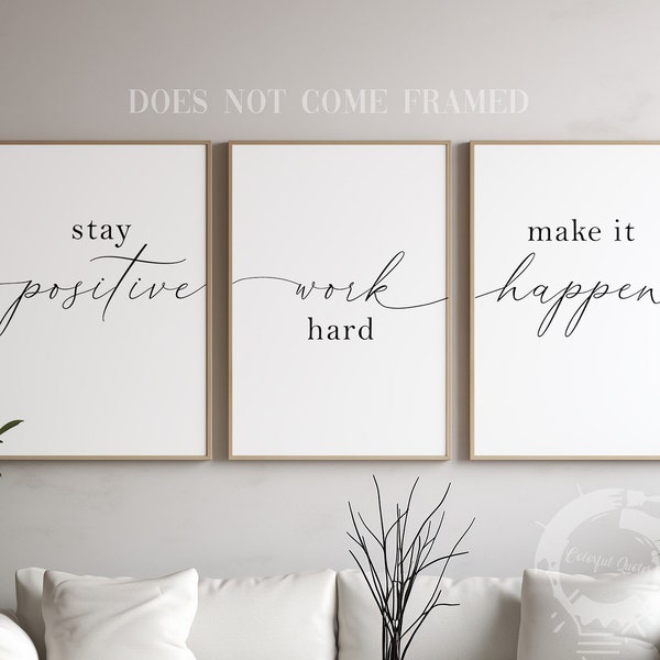 Stay Positive Work Hard Make It Happen - Etsy