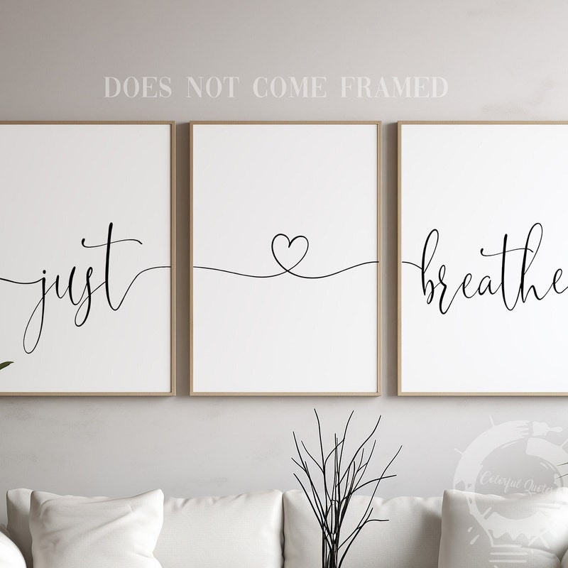 Just Breathe Sign - Etsy