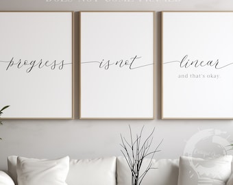Progress is Not Linear Art Print - Etsy