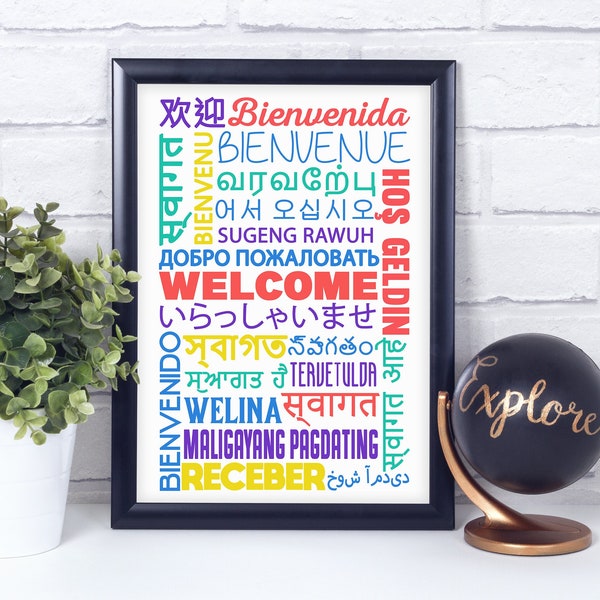 Welcome Languages - Etsy