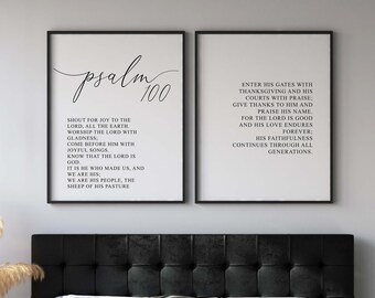 Psalm 100 Poster - Etsy