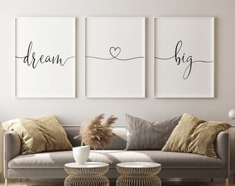 Dream Big Wall Art | Etsy
