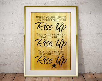 Hamilton Musical Quote Rise up Typography Poster Print - Etsy