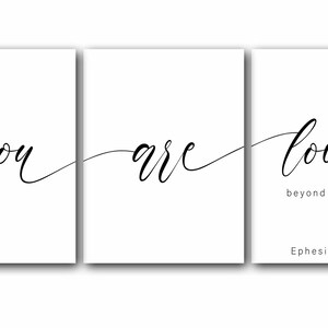 You Are Loved Beyond Measure Bible Verse Set of 3 Poster - Etsy