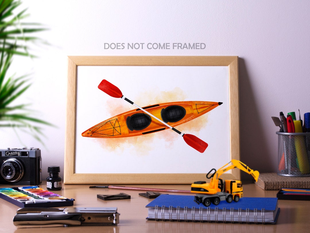 Kayak, Wall Decor, Plane Poster, Construction Print, Boy's Room Decor ...