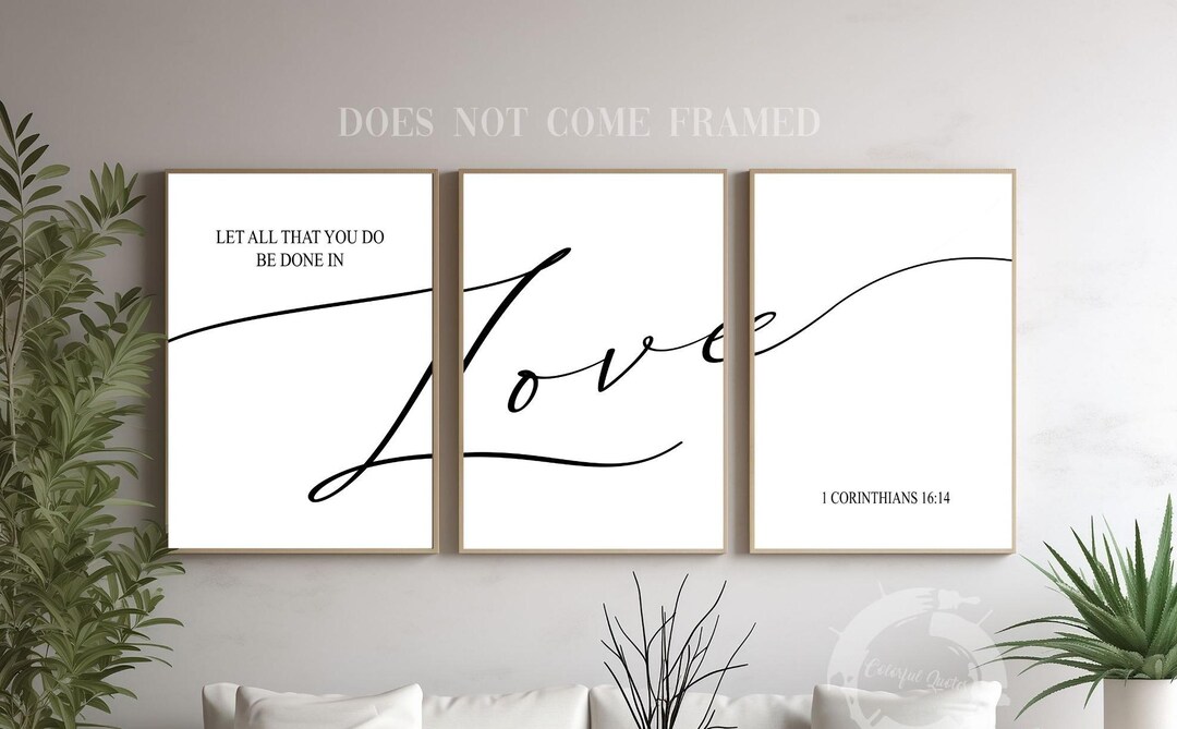 1 Corinthians 16:14, Let All That You Do Be Done in Love, Religious ...